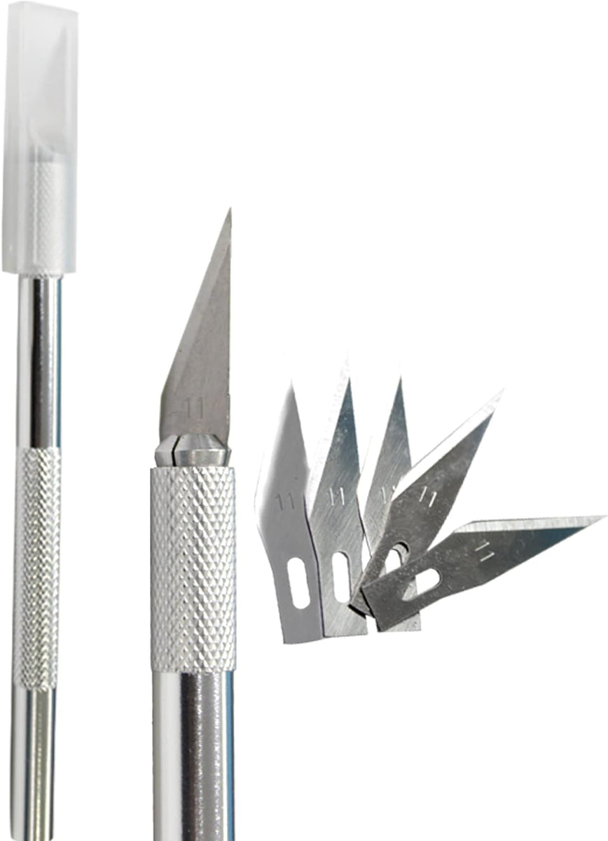 Escarpelo metálico con 5 cuchillas de repuesto – EL ESCRITORIO MODERNO