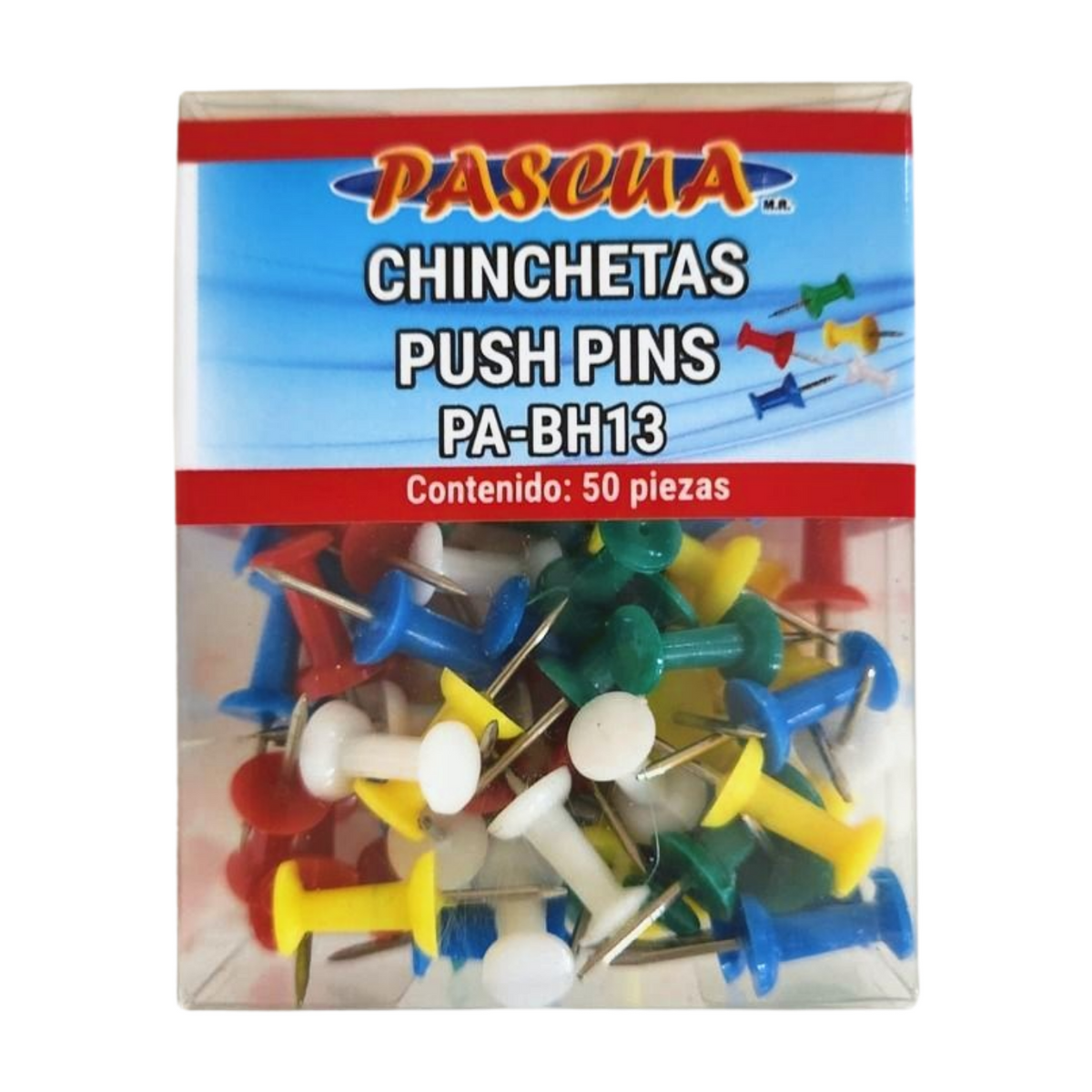 Caja c-50 chinchetas push pins pascua – EL ESCRITORIO MODERNO